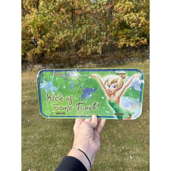 Disney | Other | Disney Tinker Bell Metal License Plate Kick Up Some ...
